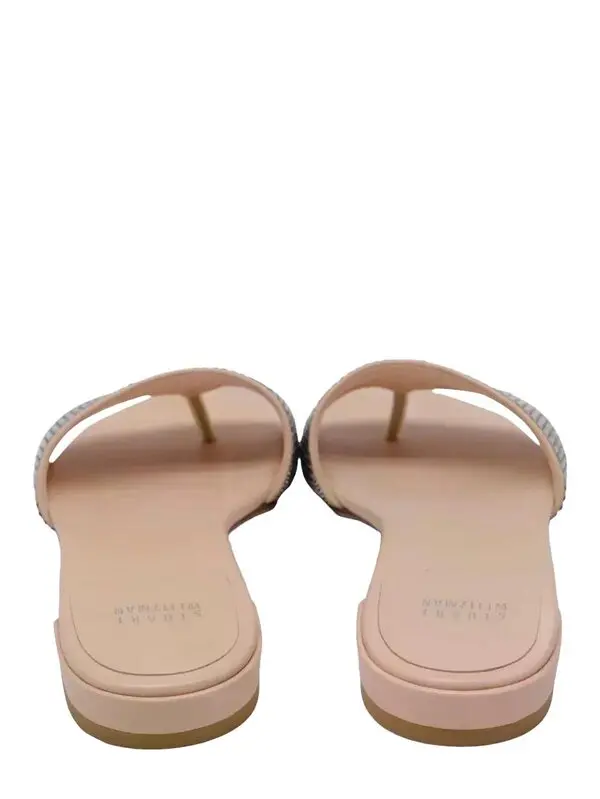STUART WEITZMAN Embellished Slide Sandals - Silver