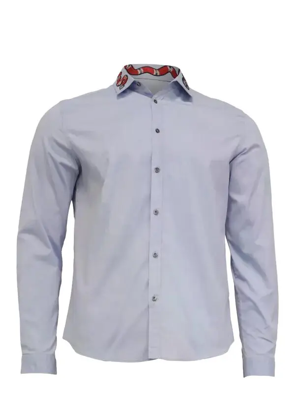 Gucci Kingsnake Embroidered Shirt - Blue