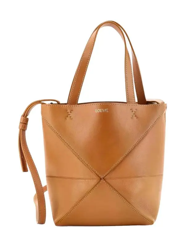 Loewe Puzzle Fold Mini Tote Bag - Brown