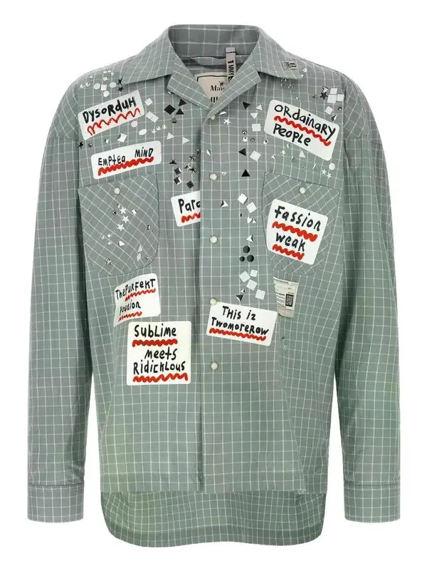 Mihara Yasuhiro Checked Shirt - Grey
