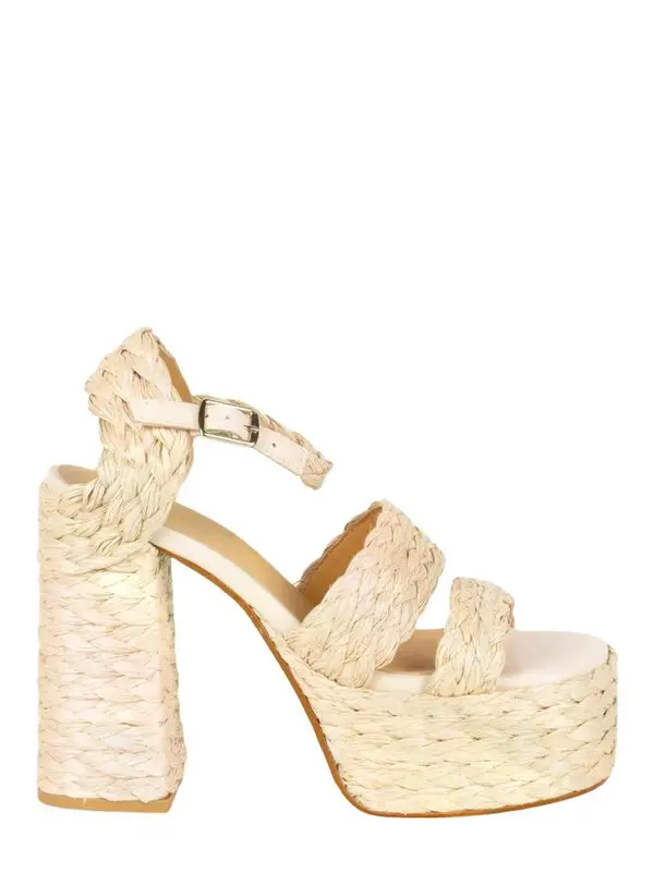 CastaÑer Braided Heeled Sandals - Neutrals