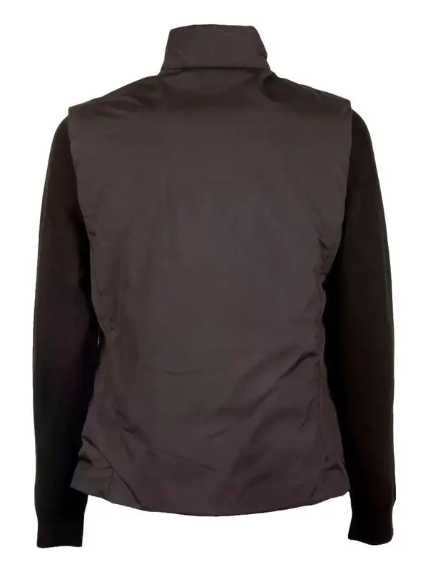MOORER Panelled Zip-up Jacket - Brown