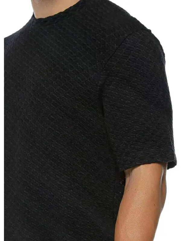 Emporio Armani Textured Short-sleeve T-shirt - Black