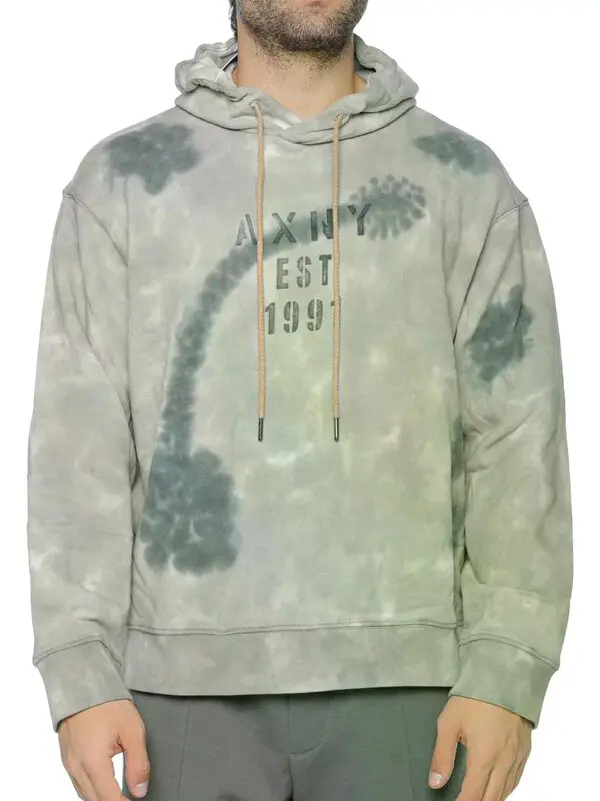Armani Exchange Logo-print Hoodie - Neutrals
