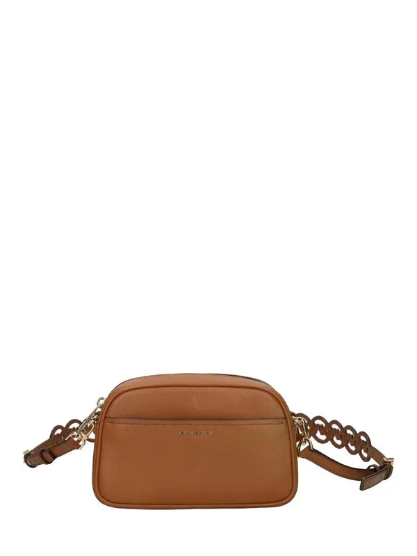 Michael Kors Logo-cutout Shoulder Bag - Brown