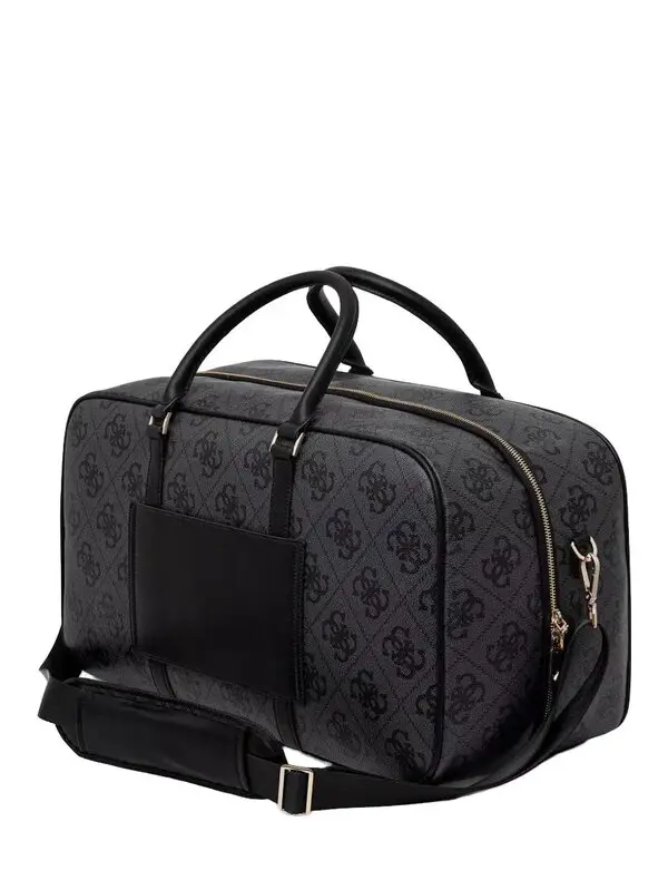 Guess Berta Monogram Luggage Bag - Black