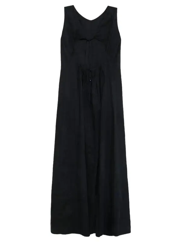 Aspesi Cut-out Tie-fastening Maxi Dress - Blue