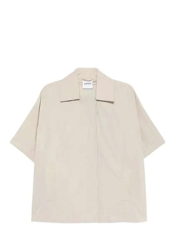 Aspesi Short-sleeve Concealed-fastening Jacket - Neutrals