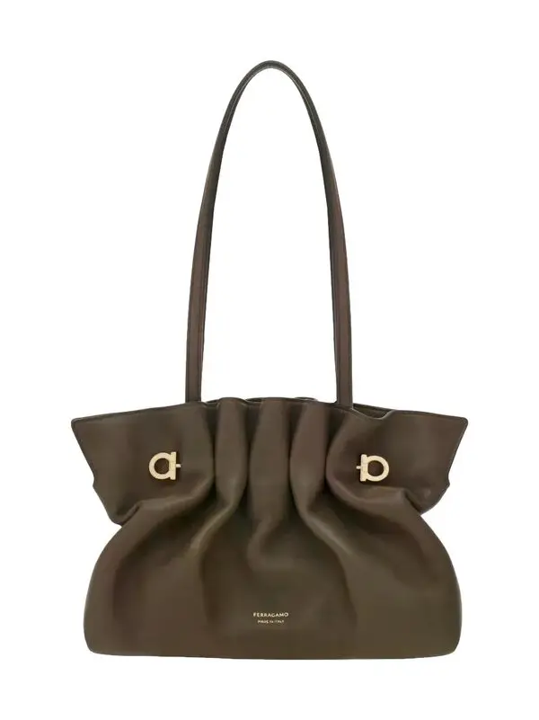 FERRAGAMO Soft Bag Shoulder Bag - Grey