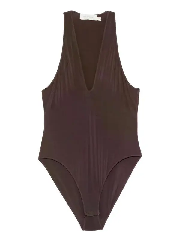 Zimmermann Luna Scoop-neck Bodysuit - Brown