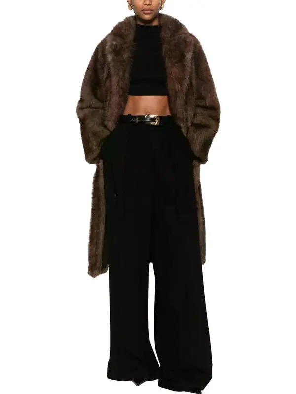 VALENTINI 1972 Faux Fur Coat - Brown