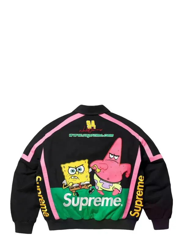 Supreme X Spongebob Squarepants Jeff Hamilton Racing Jacket - Black