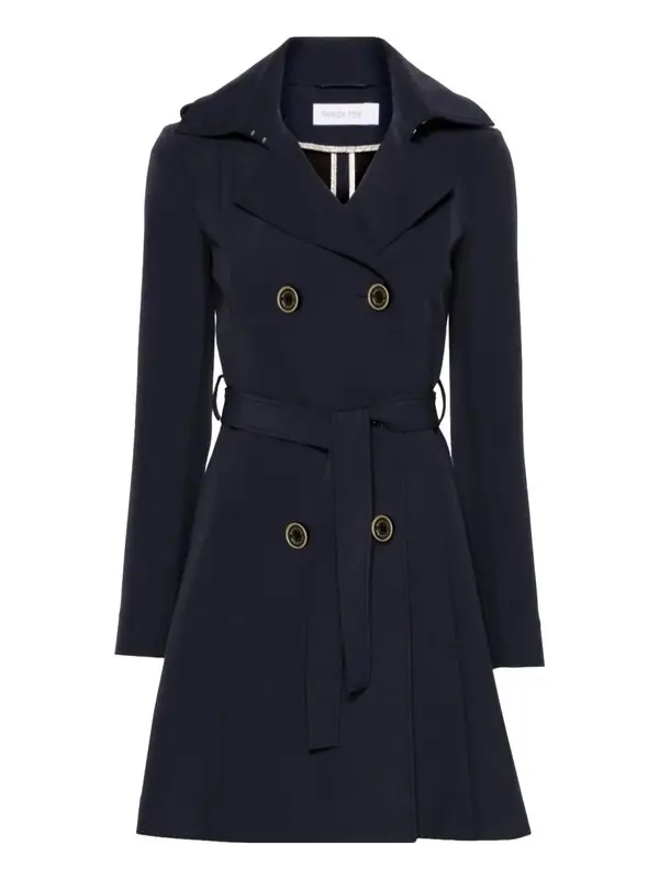Patrizia Pepe Double-breasted Trench Coat - Black