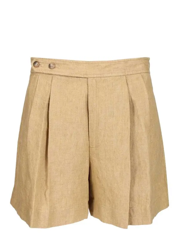 Polo Ralph Lauren High-rise Pleated Shorts - Nude