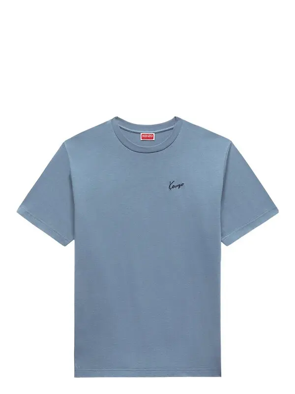 Kenzo Signature Embroidered T-shirt - Blue