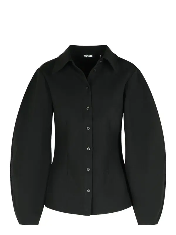 ROTATE BY BIRGER CHRISTENSEN Balloon Sleeve Shirt - Black
