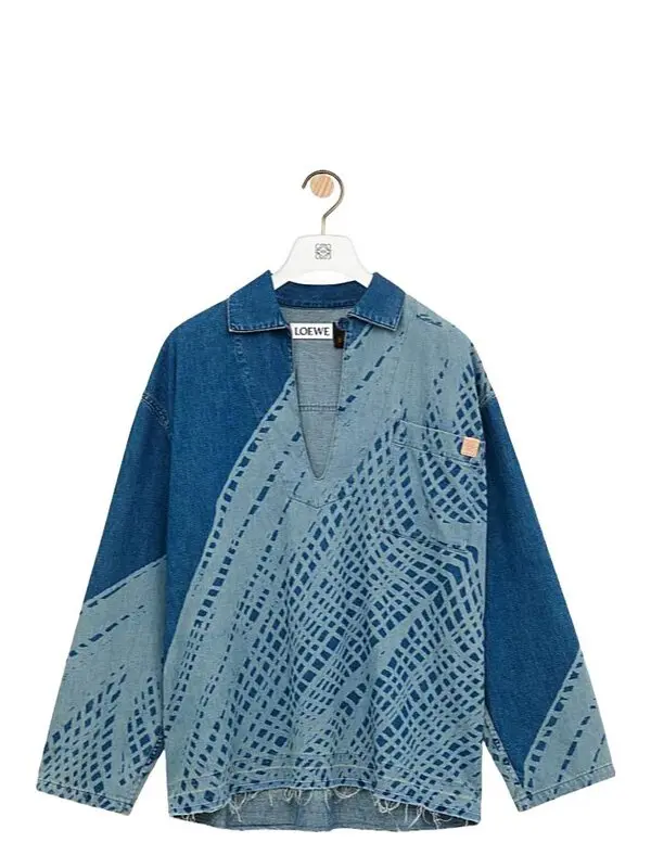 Loewe V-neck Denim Vareuse - Blue
