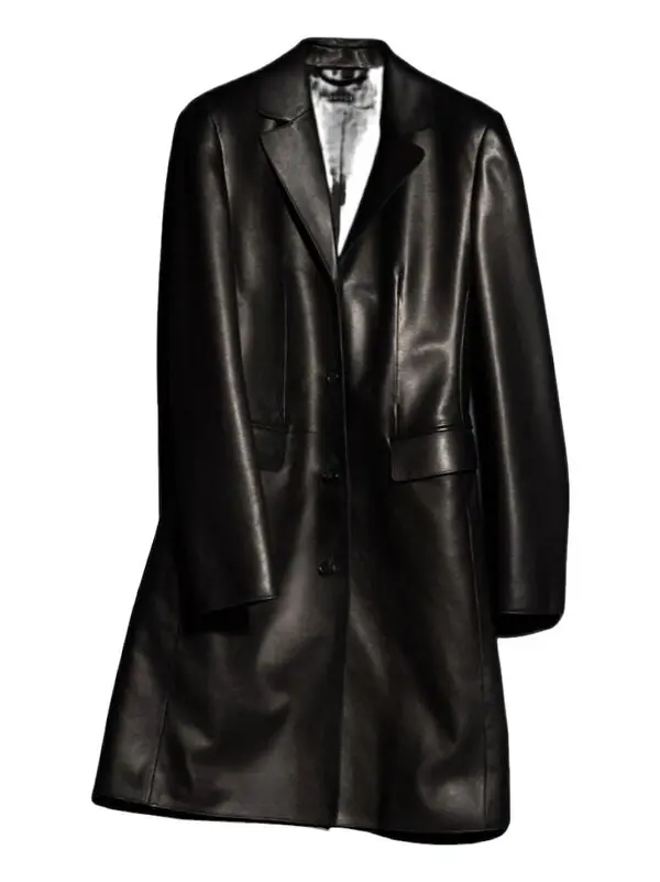 Gucci Soft Leather Coat - Black