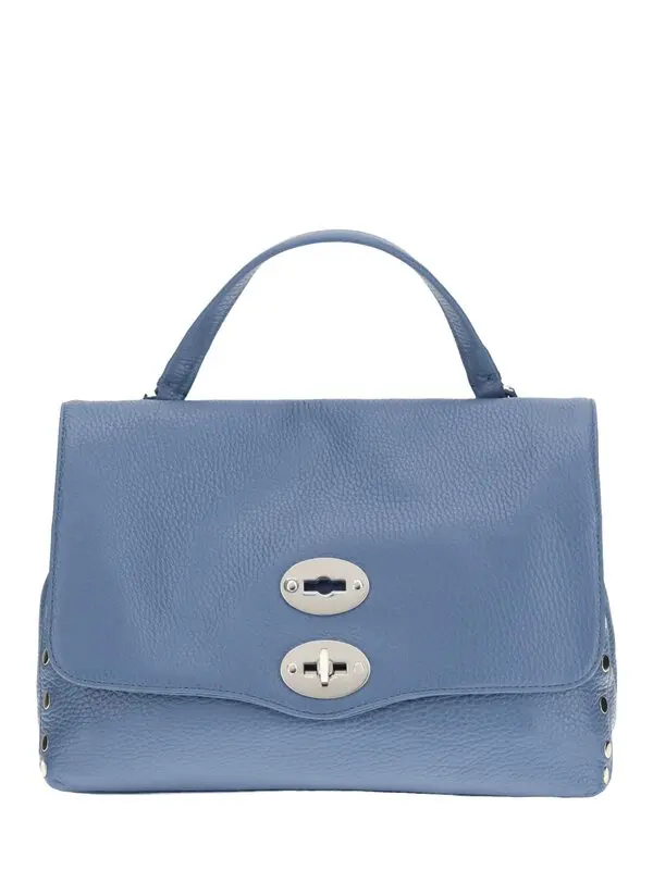 ZANELLATO Postina Small Top Handle Bag With Twist Lock Closure - Blue