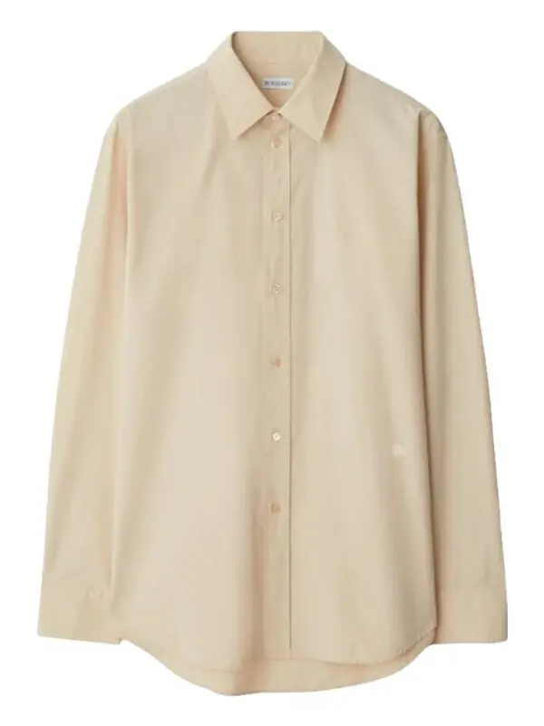 Burberry Edk Embroidered Long-sleeved Shirt - Nude