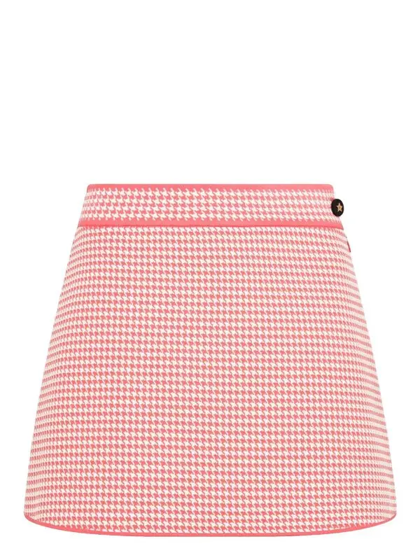 Dior Flared Miniskirt With Logo Detail - White/candy Pink