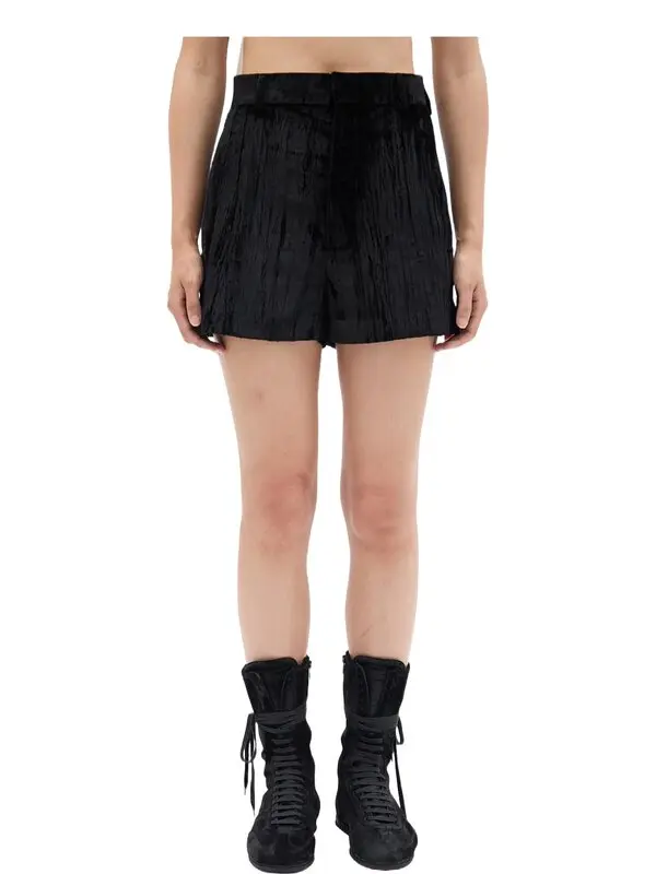 ANN DEMEULEMEESTER High-waisted Tailored Shorts - Black