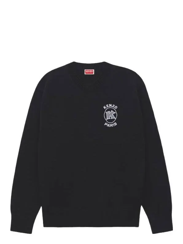 Kenzo Embroidered Cotton Jumper - Black