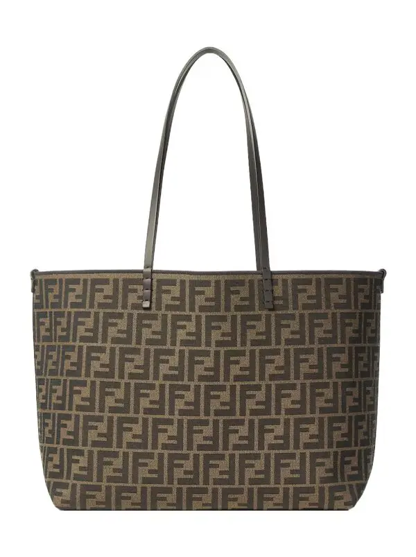 Fendi Medium Roll Reversible Tote Bag - Tobacco Brown