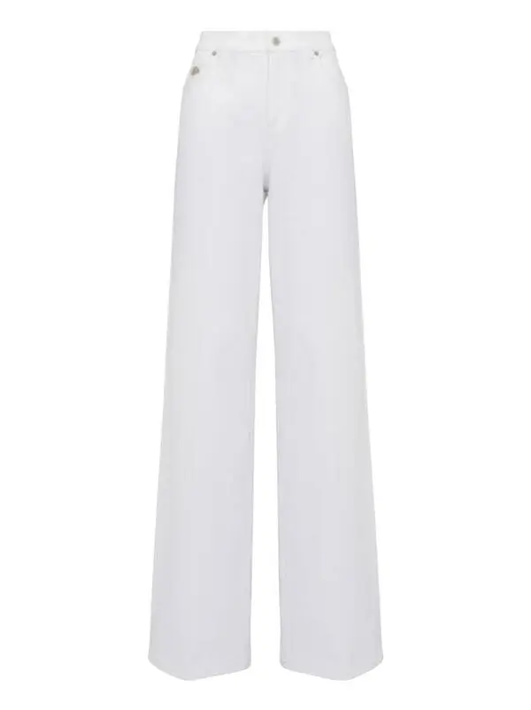 Alexander McQueen Wide Leg Jeans - White