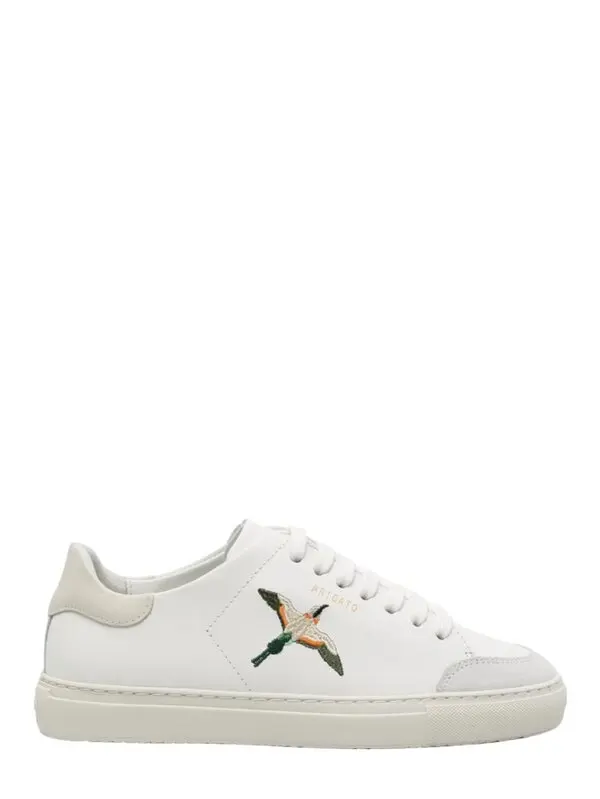 Axel Arigato Lace-up Casual Sneakers With Bird Embroidery - White