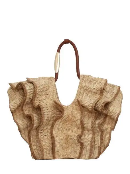 Zimmermann Ruffled Tote Bag - Brown