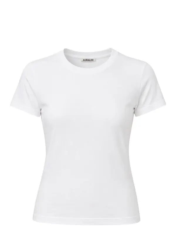 Auralee Short-sleeved Crewneck T-shirt - White