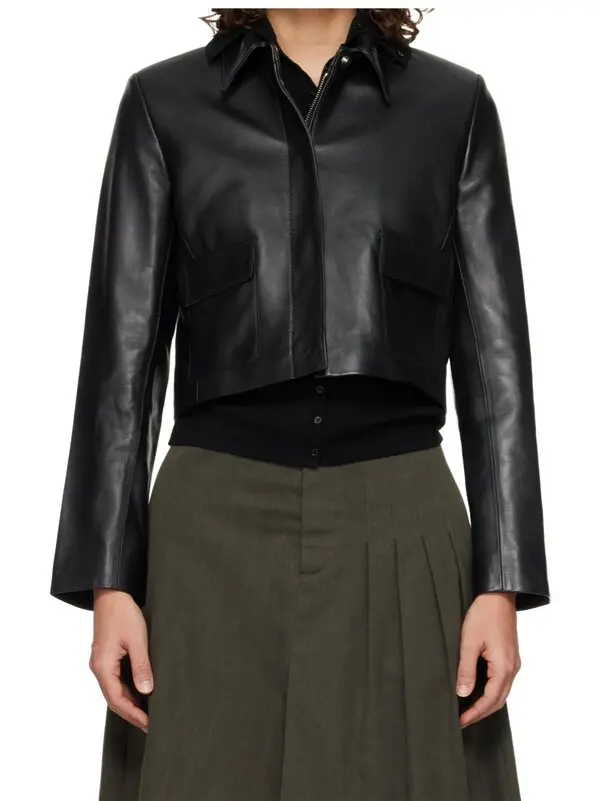 Nour Hammour Bleeker Leather Jacket - Black