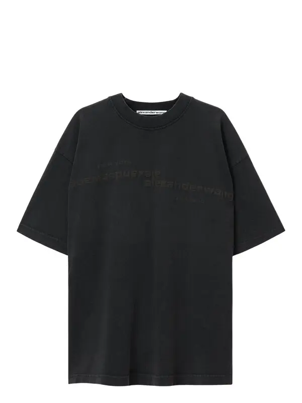 Alexander Wang Mirrored Logo Short-sleeved T-shirt - Black