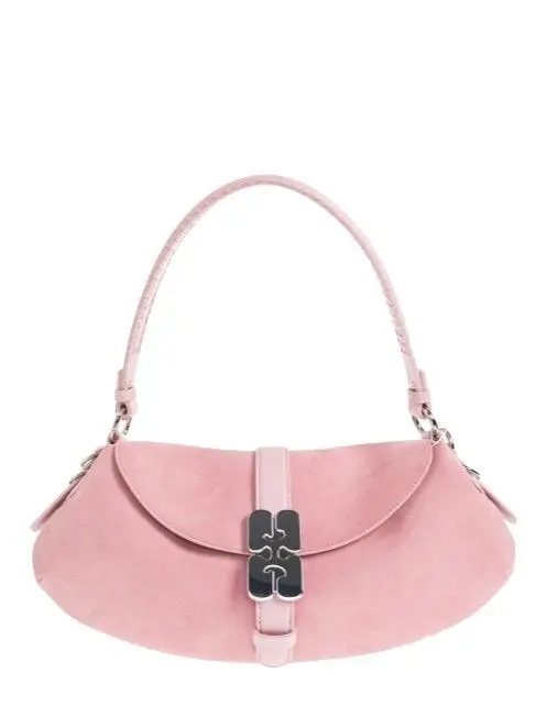 GANNI Flap Shoulder Bag - Pink