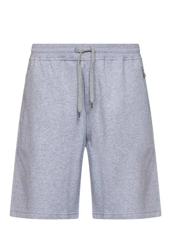 Brunello Cucinelli Drawstring Shorts With Zip Pocket - Gray