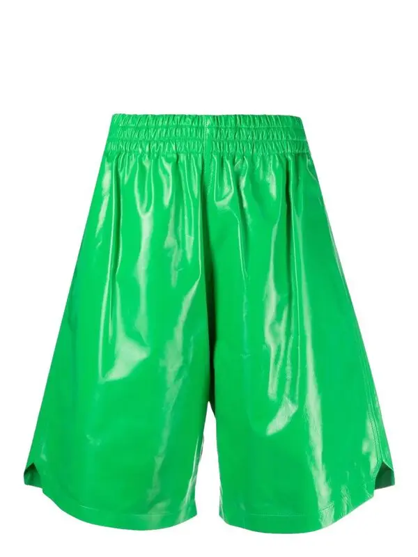 Bottega Veneta Knee-length Leather Shorts - Green
