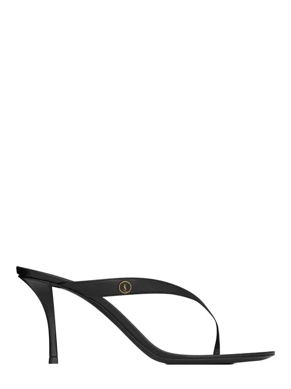 Saint Laurent Thong Mules - Black