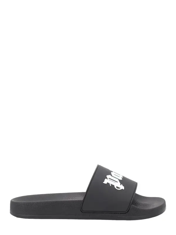 Palm Angels Logo Slides - Black
