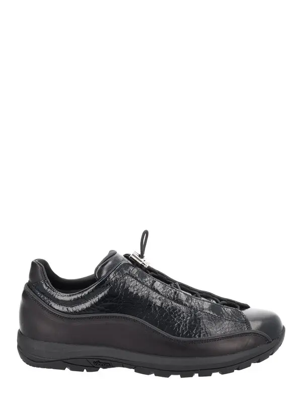 Diemme Licata" Glossed Leather Sneakers - Black