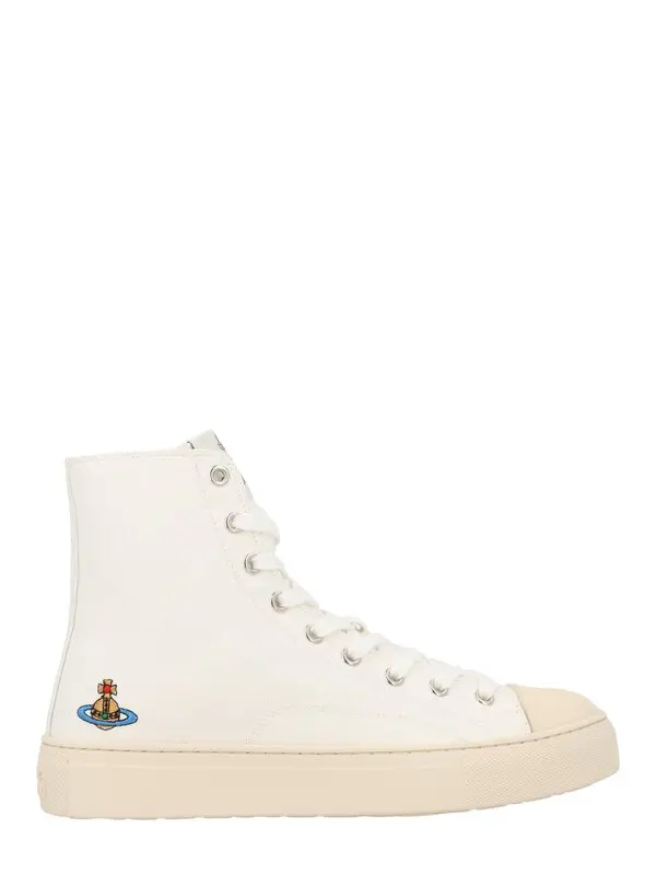 VIVIENNE WESTWOOD Plimsoll" High Top Sneakers - White