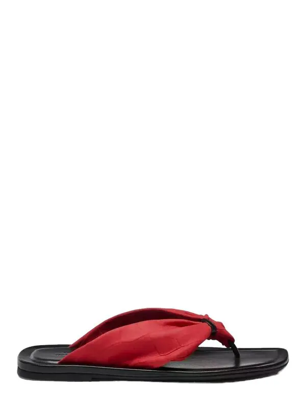 Loulou De Saison Embossed Leather Knot Sandals - Red