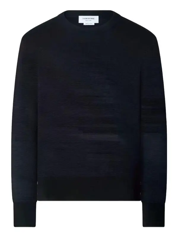 Thom Browne 4-bar Ottoman-stitch Sweatshirt - Blue