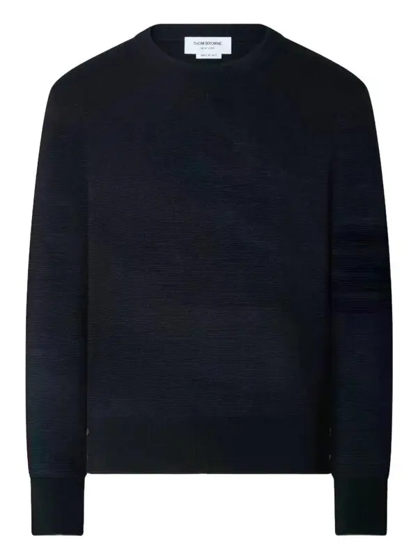 Thom Browne 4-bar Ottoman-stitch Sweatshirt - Blue