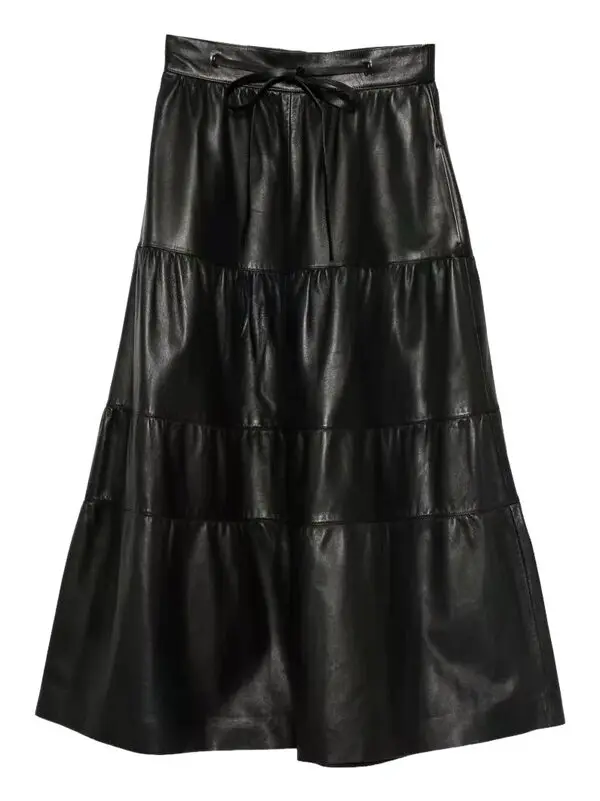 Valentino Garavani Tiered Maxi Skirt - Black