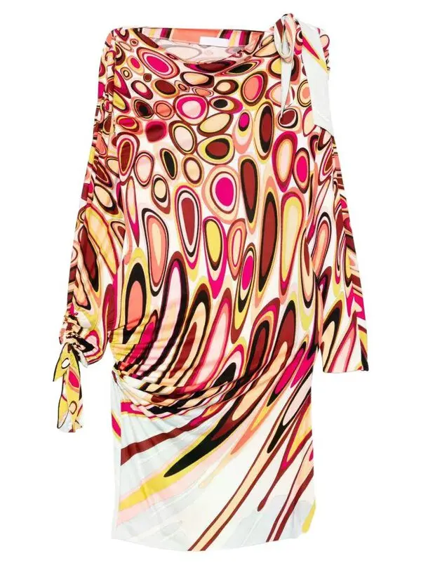 Emilio Pucci Abstract Print Midi Dress - Pink