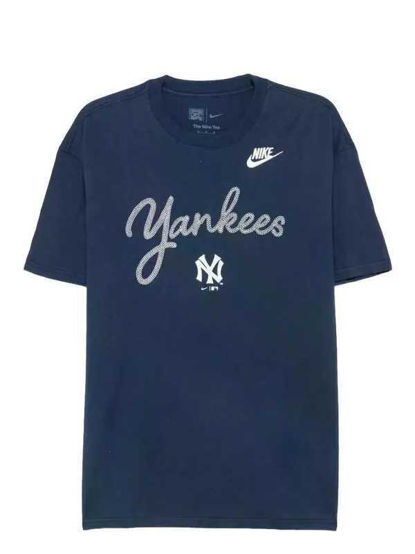 Nike X Mlb New York Yankees Logo-print T-shirt - Blue