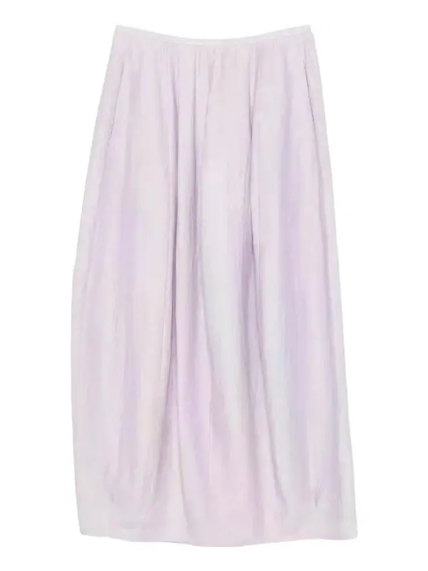 TELA Pleated Rear-slit Skirt - Purple