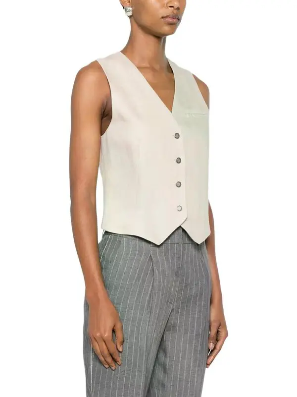 Peserico Buttoned Waistcoat - Neutrals