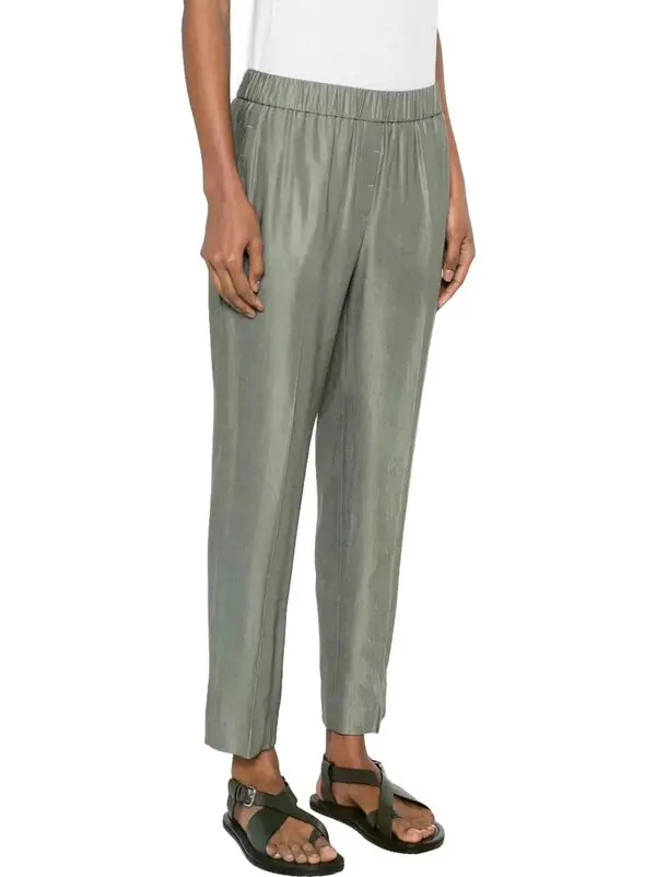 Peserico Elasticated-waistband Tapered Trousers - Green